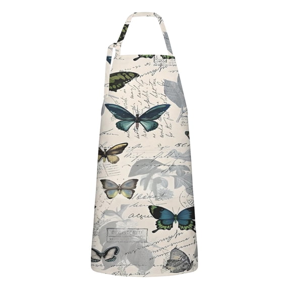 Blue Gold Wave Marble Pattern Apron-Garden Aprons for Women with ...