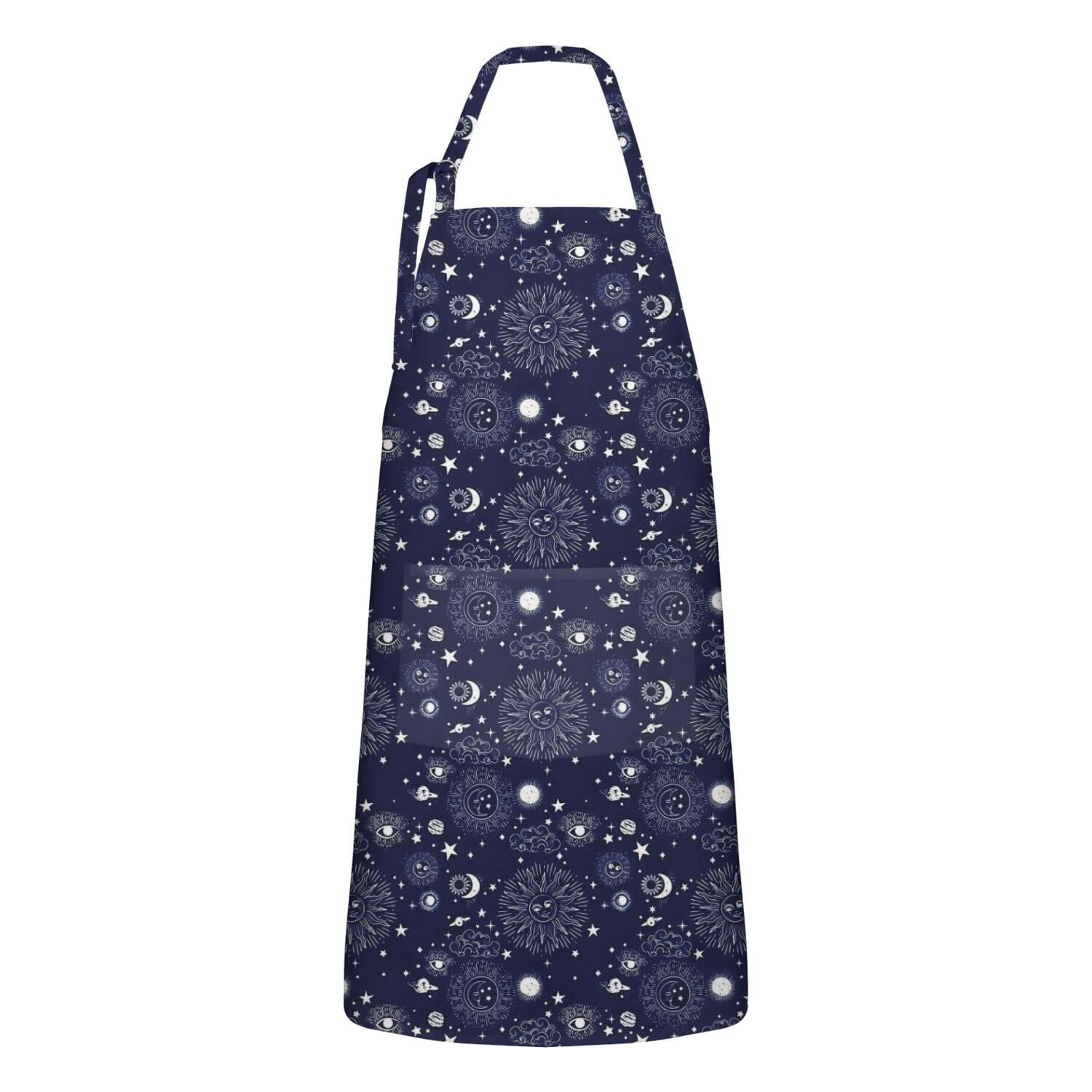 Blue Gold Wave Marble Pattern Apron-Garden Aprons for Women with ...