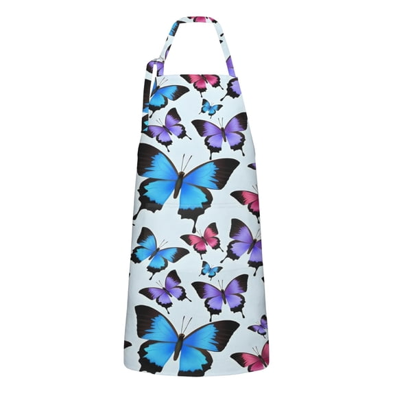 Blue Gold Wave Marble Pattern Apron-Garden Aprons for Women with ...