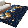 Blue Golden Celebration Kitchen Runner Rug 2.7x5 Washable Runners for ...