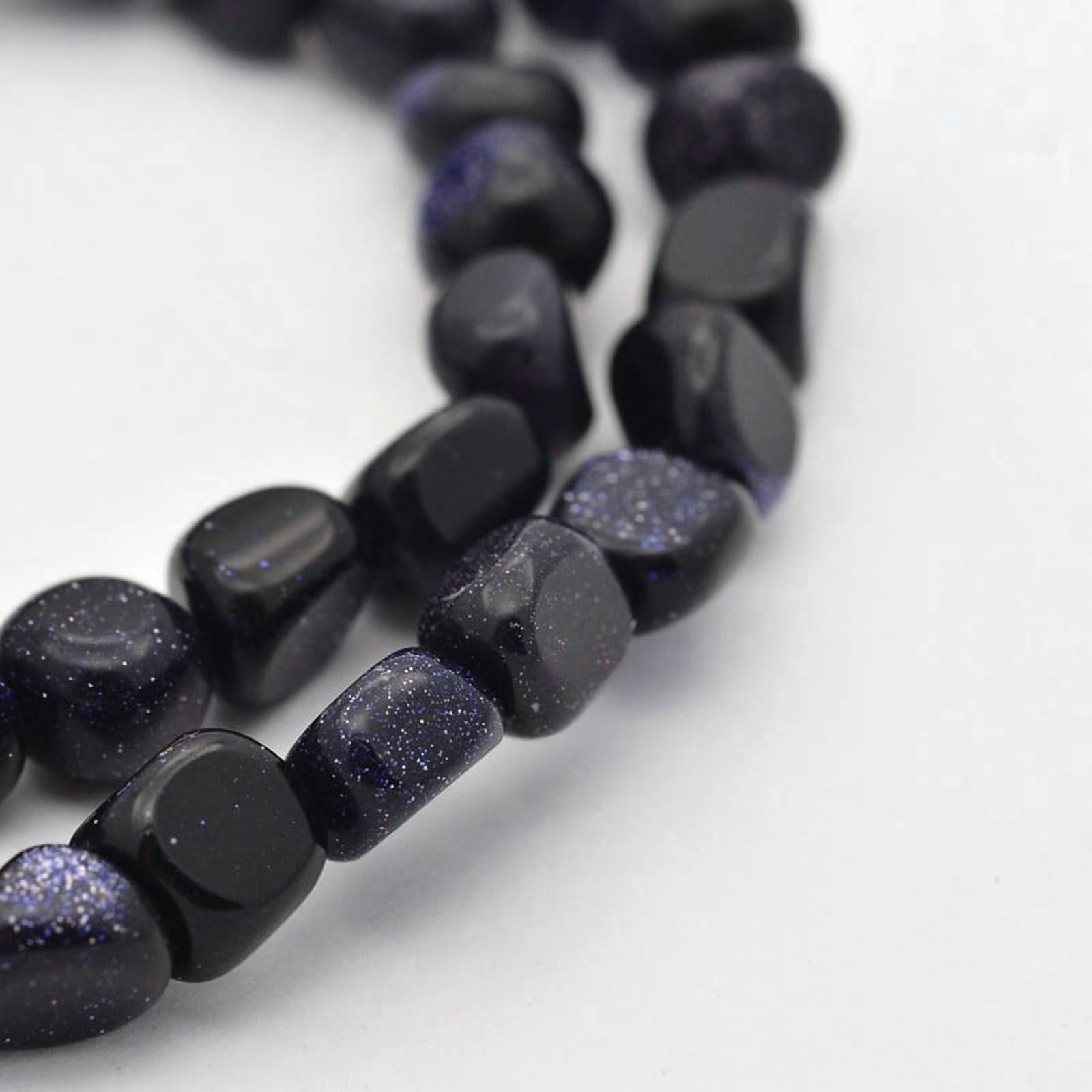 Blue Goldstone Bead Strands Tumbled Stone 5~7x5~7mm Hole: 1mm 15.7 inch ...