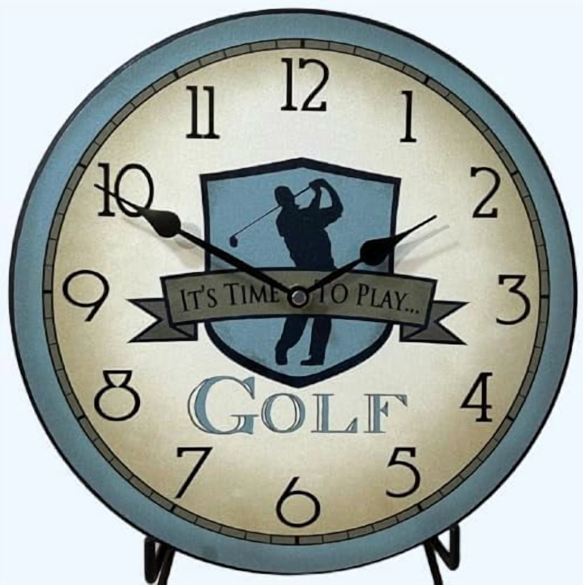 Blue Golf Wall Clock | Ultra Quiet Quartz Mechanism | Hand Made in USA ...