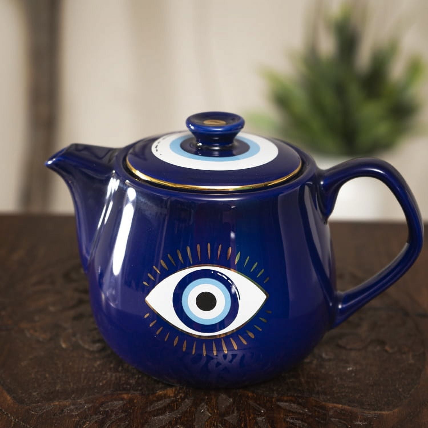 Blue Gothic Alchemy Porcelain Wicca Evil Eye Of Providence Protection ...