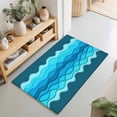 Blue Gradient Abstract Water Wave Art Rectangle Rug 2'x3' Modern ...