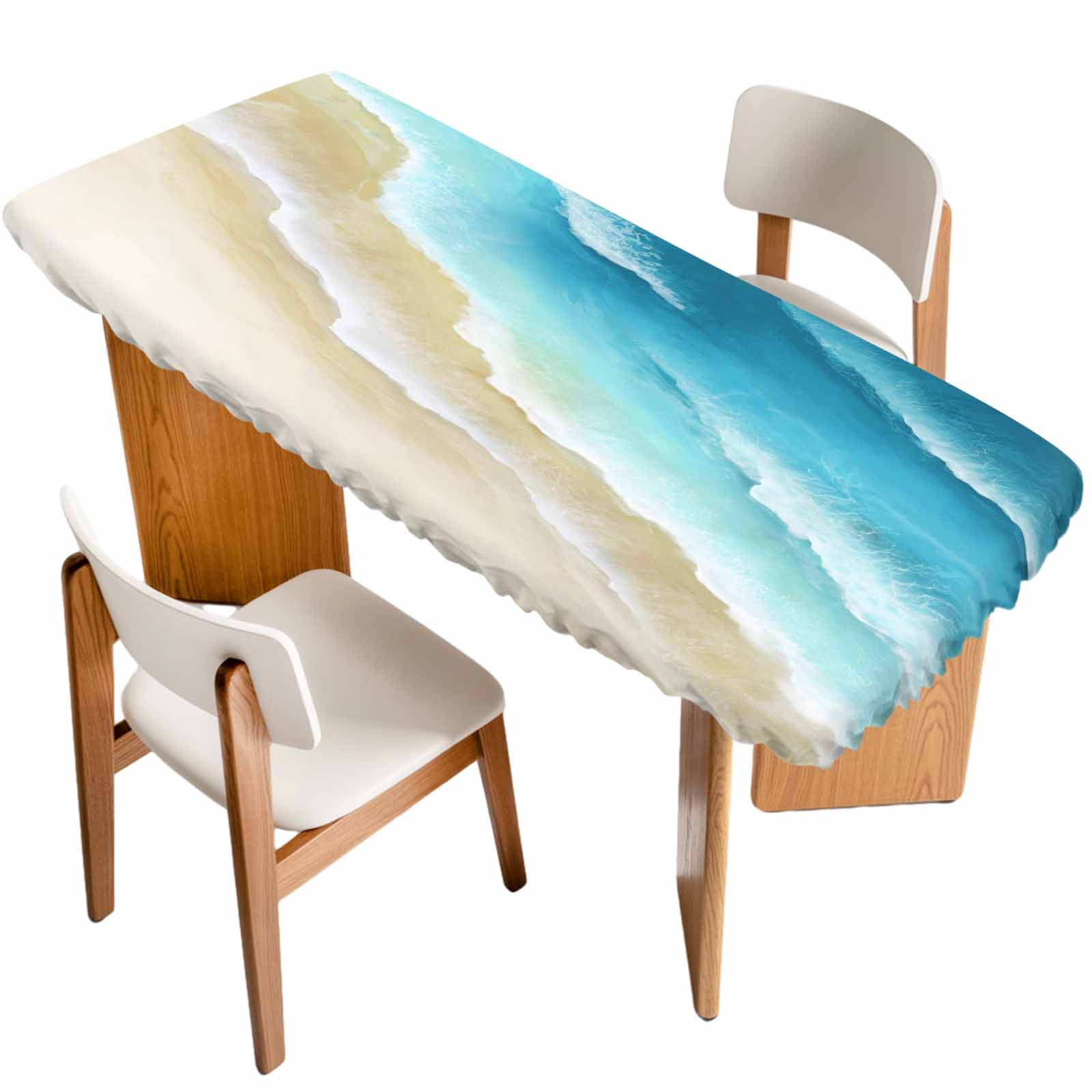 Blue Gradient Beach Table Cloths for 8 Foot Rectangle Tables ...
