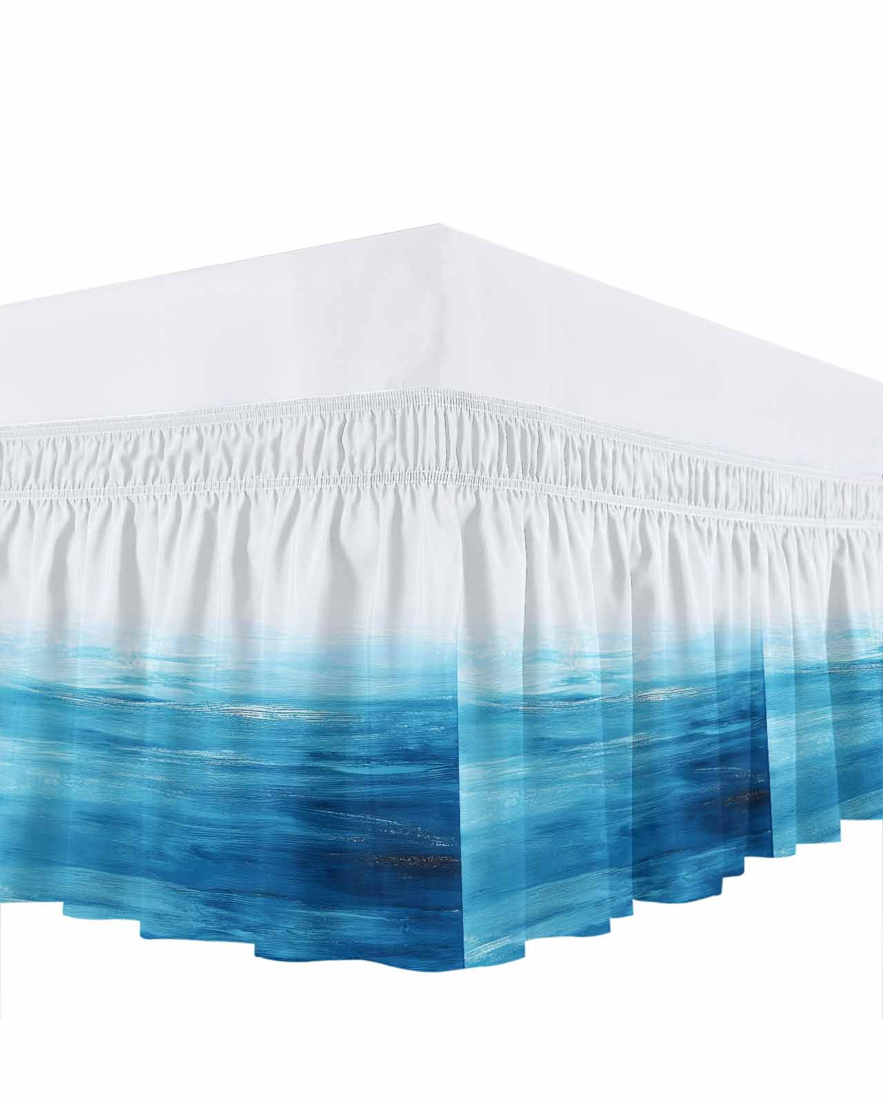 Blue Gradient Bed Skirt Queen Size 18