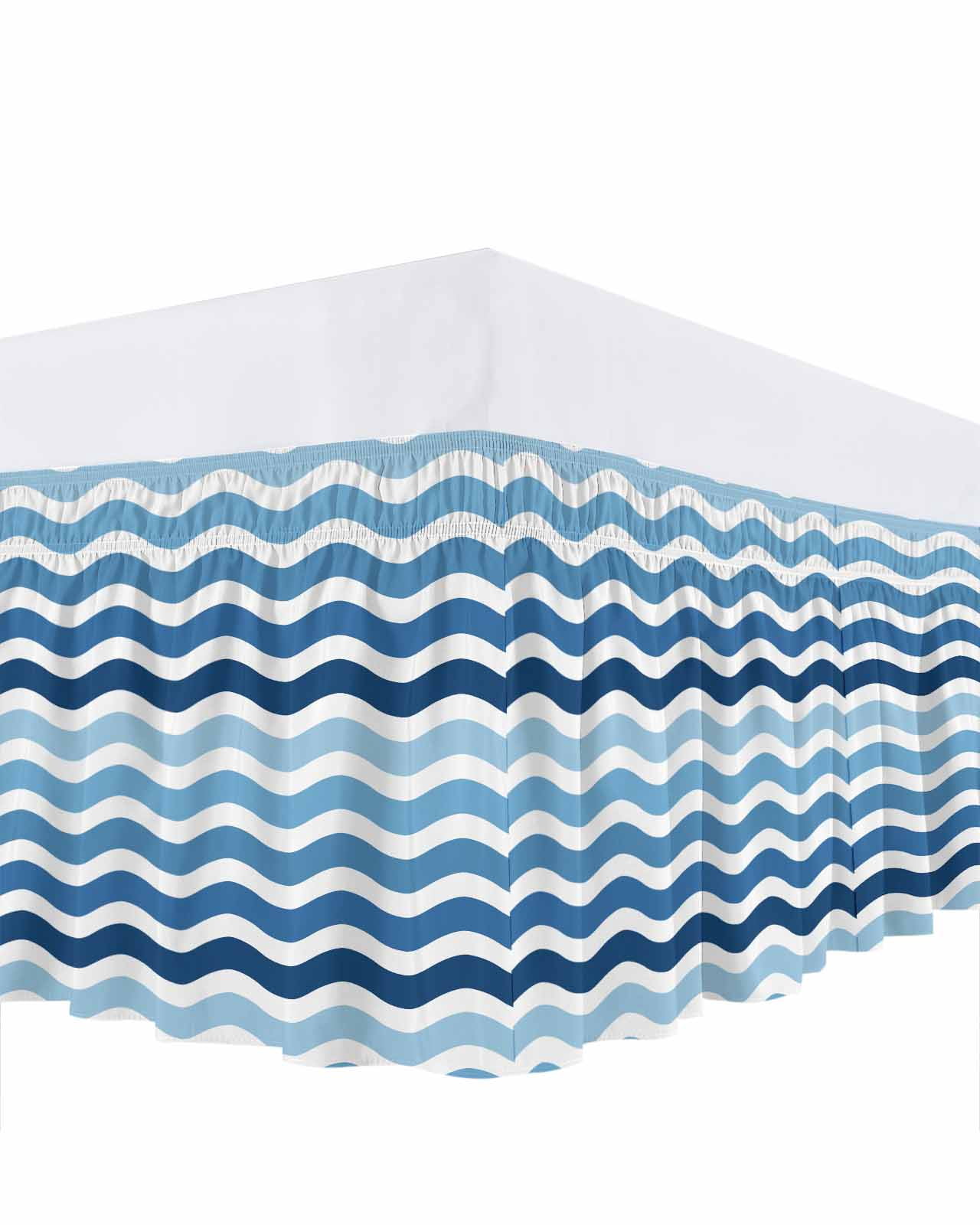 Blue Gradient Bed Skirt Queen Size 18