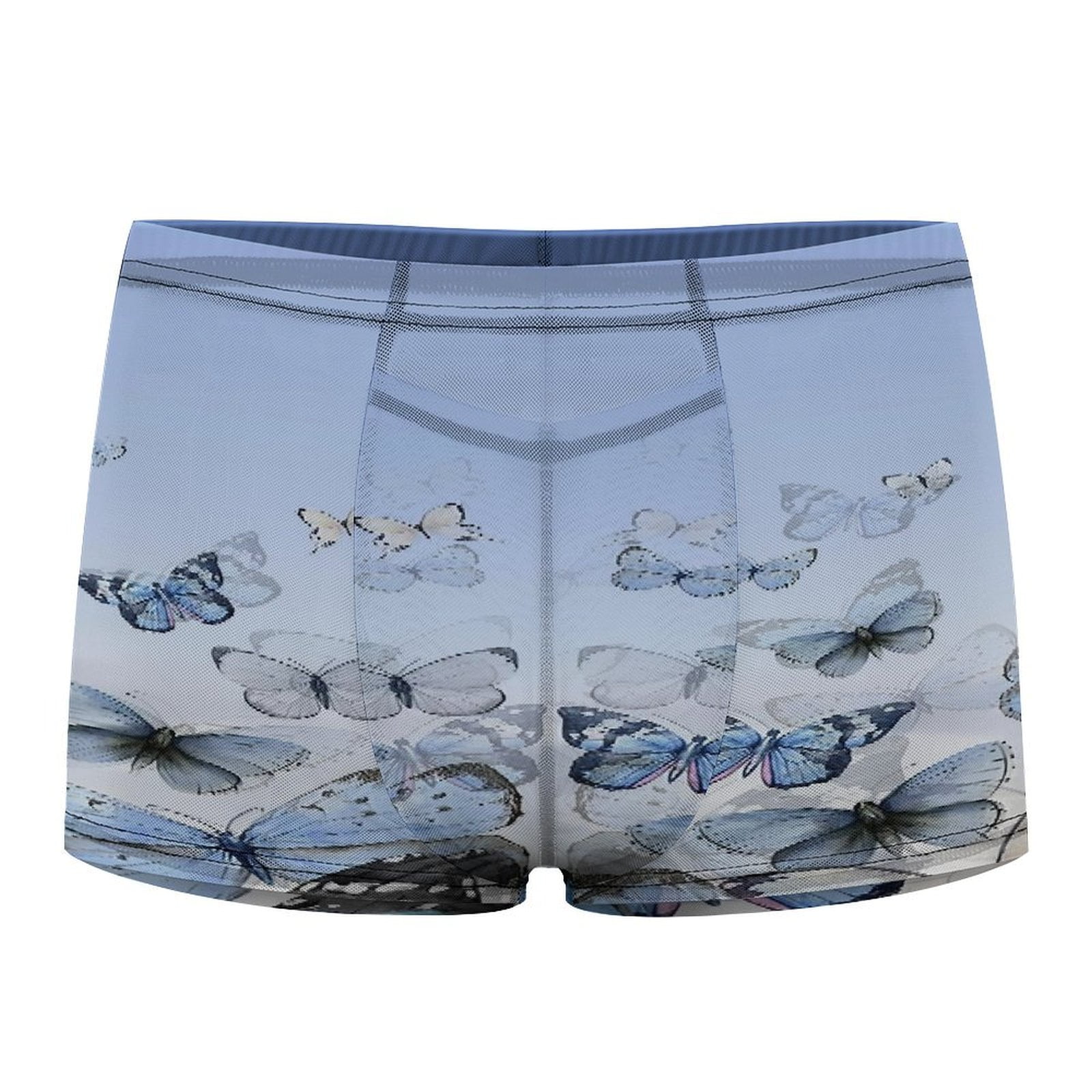 Blue Gradient Butterfly Men's Mesh Boxer Briefs Cooling Breathable ...