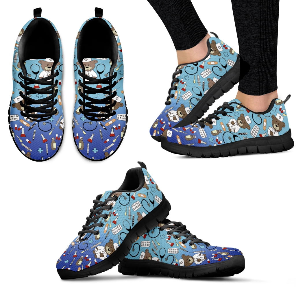 Blue Gradient Cartoon Bear Nurse Medical Shoes Comfortable Summer ...