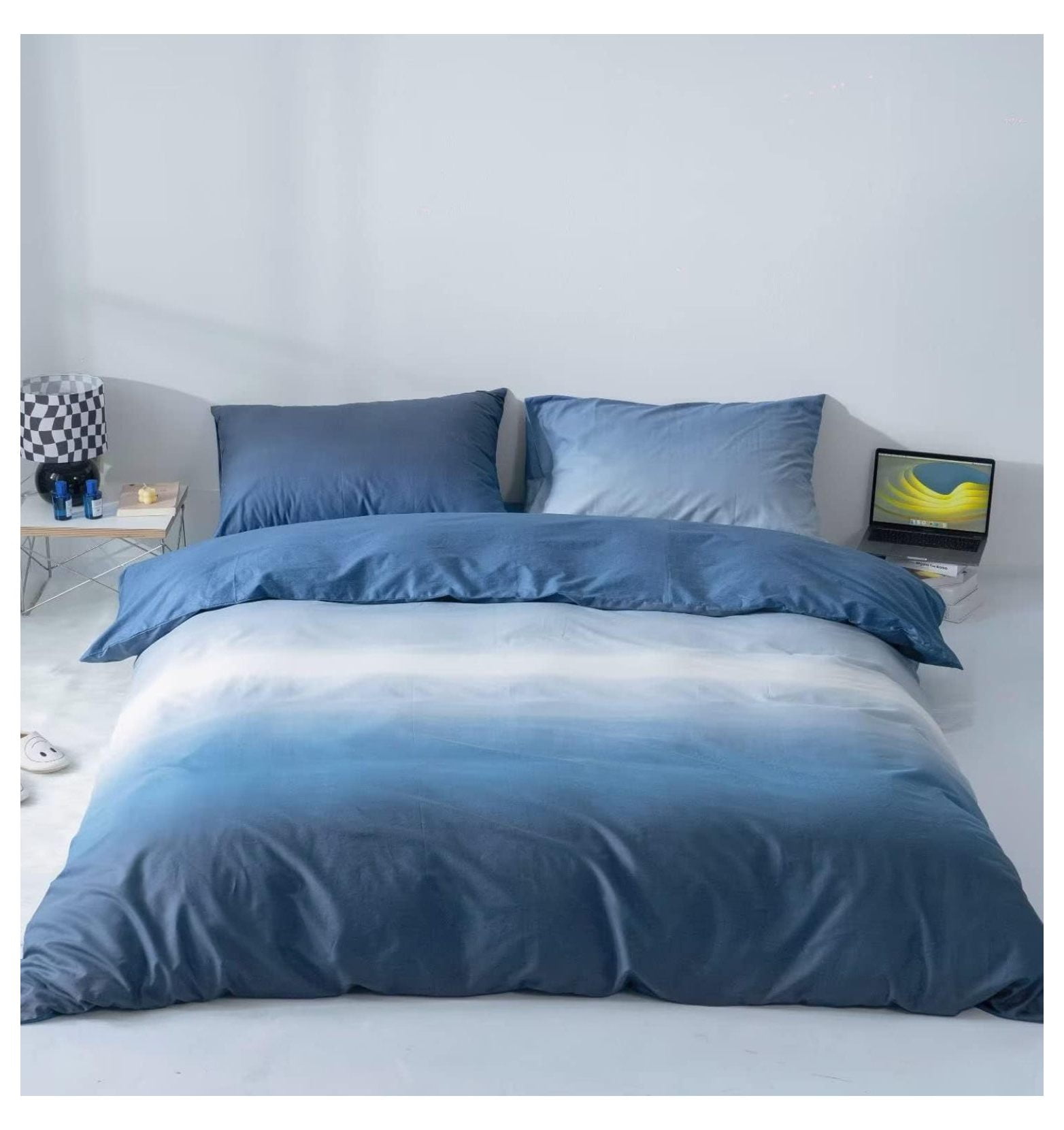 Blue Gradient Comforter Set Blue Bedding Comforter Set Multicolor Light ...