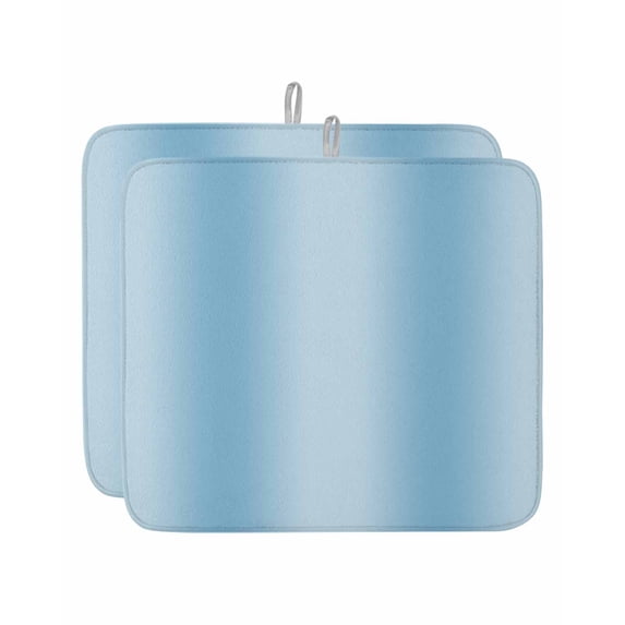 Blue Gradient Dish Drying Mat 16x18 inch Ombre Super Absorbent ...
