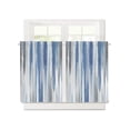 Blue Gradient Gray Stripe Short Blackout Curtains 36 Inch Long ...