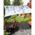Blue Gradient Leaves Sun Shade Sail 14'X18' Eucalyptus Leaf UV Block ...