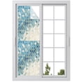 Blue Gradient Mosaic Window Privacy Film, Grid Abstract Color Block ...
