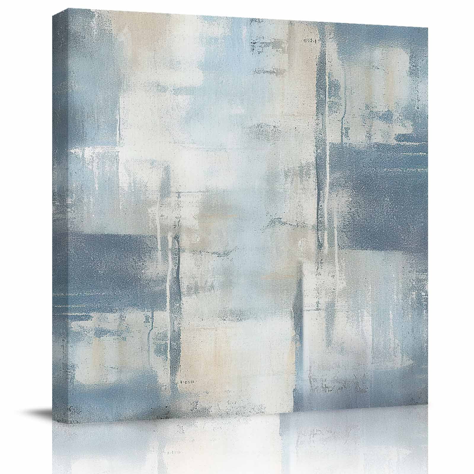 Blue Gradient Oil Painting Abstract Style Canvas Artwork Painting Art ...