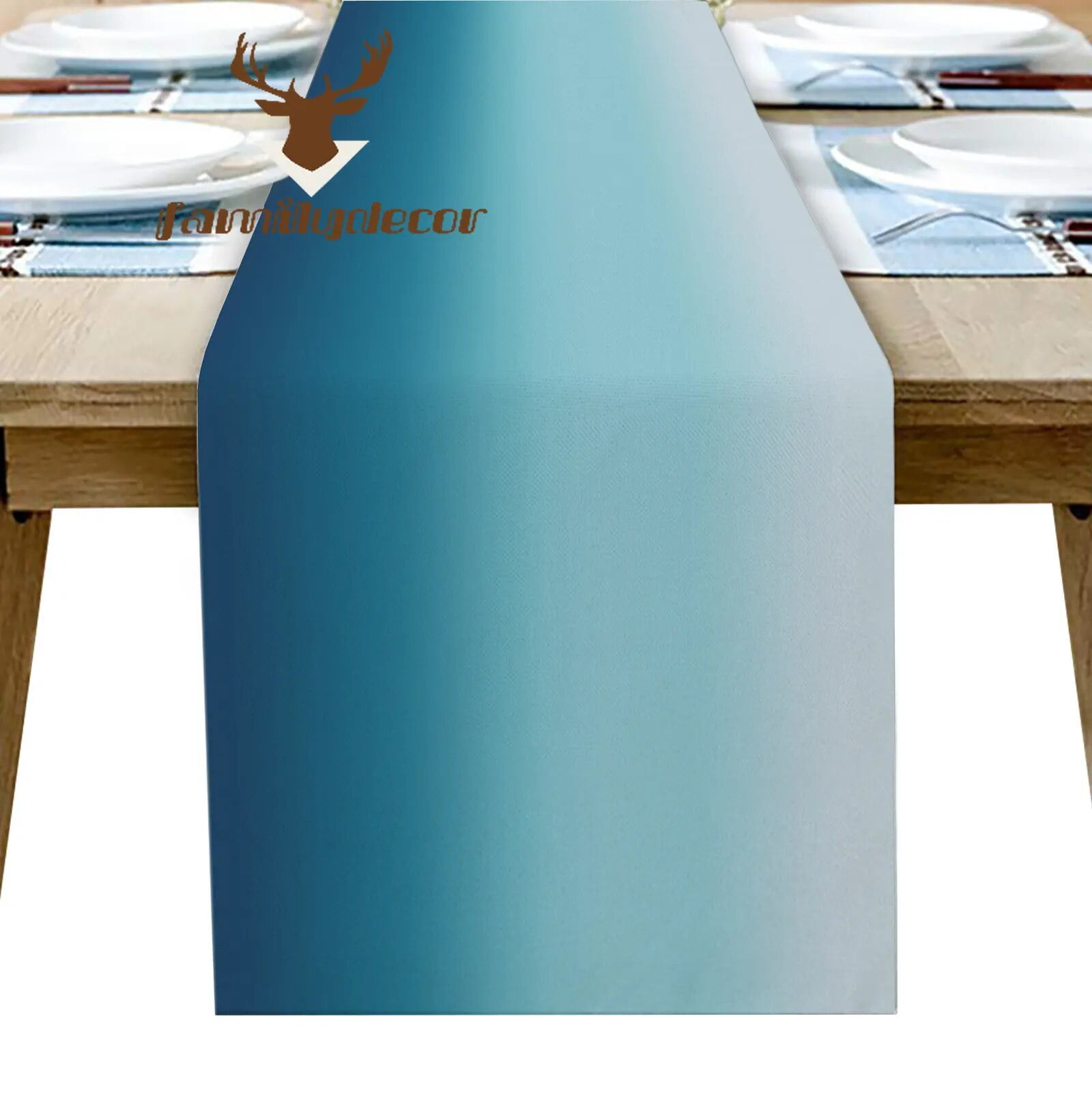 Blue Gradient Ombre Table Runner Home Wedding r Table Flag Mat Table ...