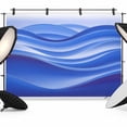 Blue Gradient Photography Backdrop 8x6FT, Fluid Wave Art Photo ...
