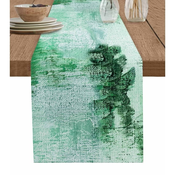 Blue Gradient Retro Country Style Table Runner Home Wedding Table Flag ...