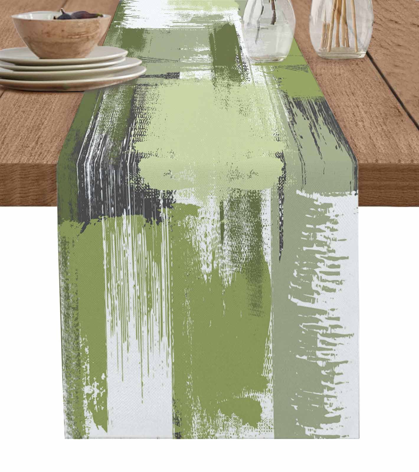 Blue Gradient Retro Country Style Table Runner Home Wedding Table Flag ...