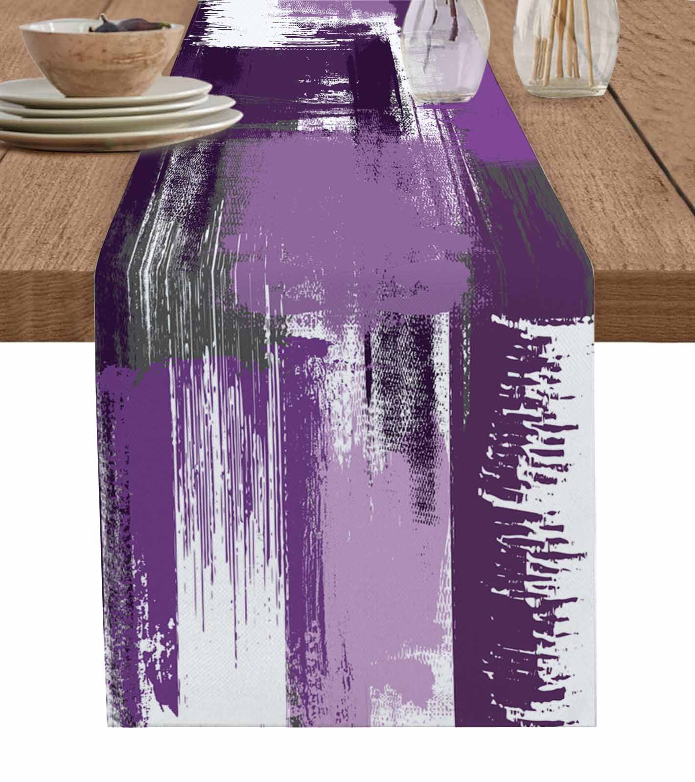 Blue Gradient Retro Country Style Table Runner Home Wedding Table Flag ...