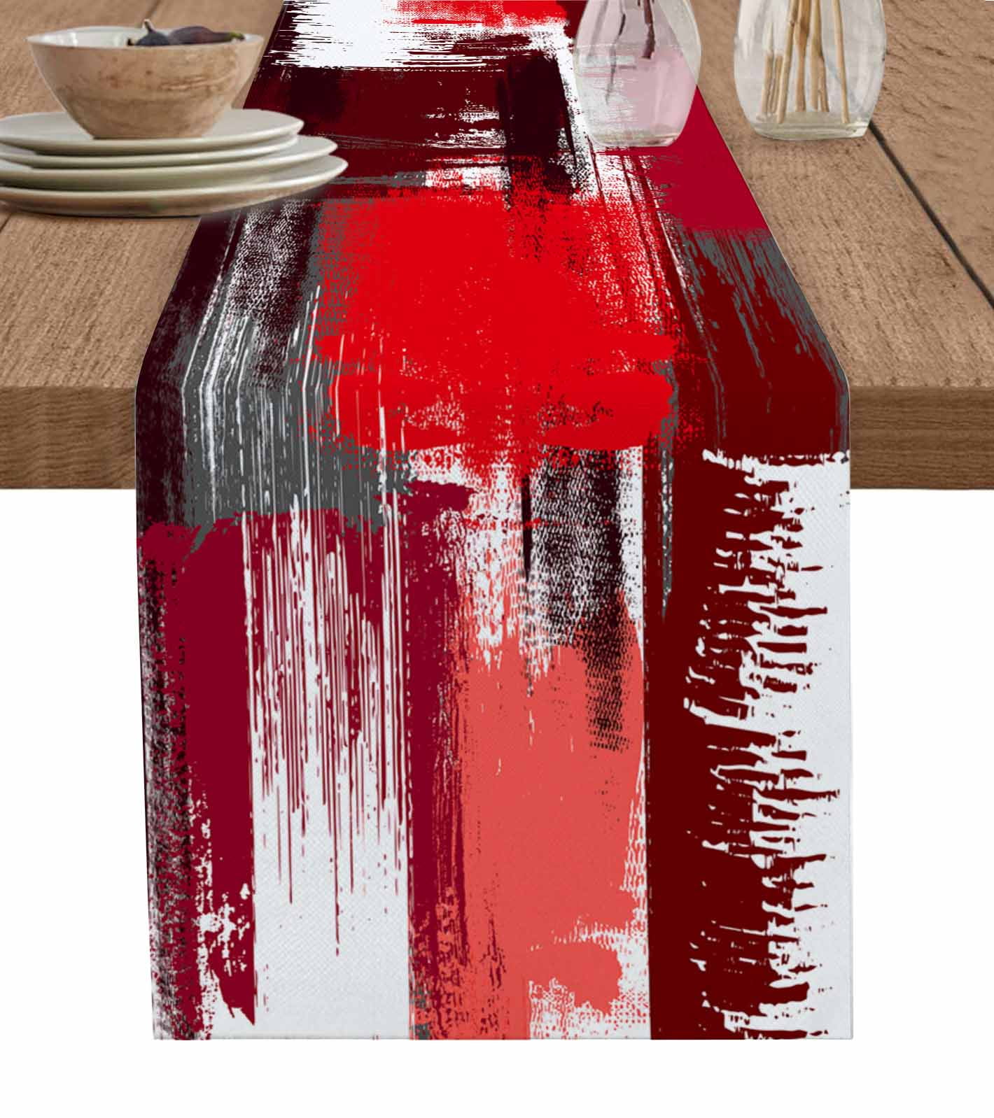 Blue Gradient Retro Country Style Table Runner Home Wedding Table Flag ...