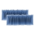 Blue Gradient Squares 2 Panels Kitchen Valance, Softness Layers Zen ...