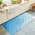 Blue Gradient Stripe Abstract Geometric Rectangle Area Rug 2x6ft,Living ...