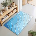 Blue Gradient Stripe Abstract Geometric Rectangle Rug 2'x3' Water ...