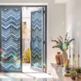 Blue Gradient Stripe Nordic Style Window Privacy Film, Rainbow Window ...