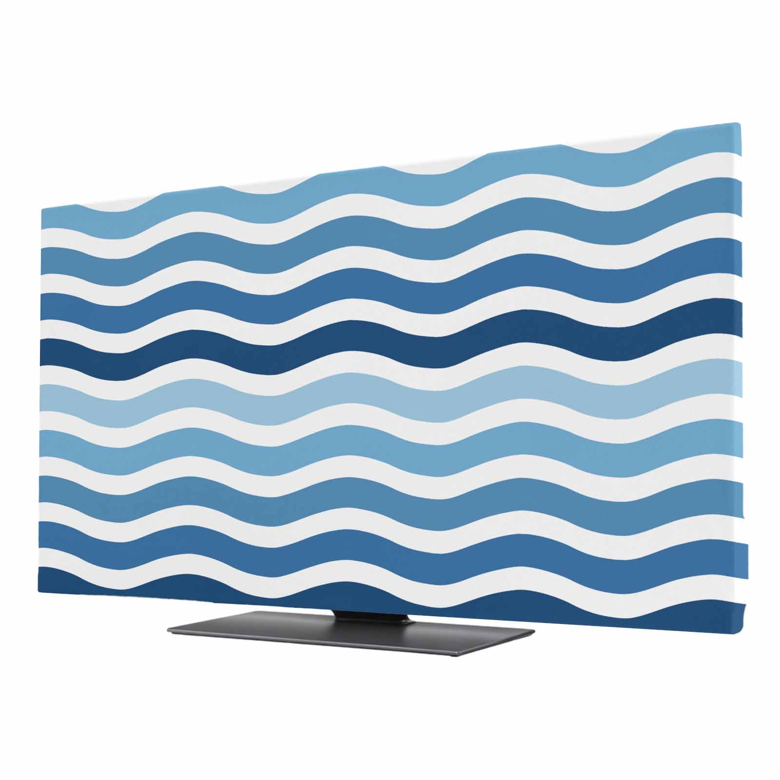 Blue Gradient TV Dust Cover 24 Inch, Water Ripple Striped Modern ...