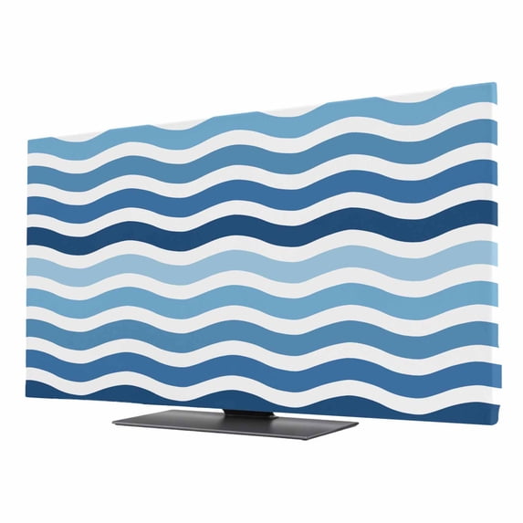 Blue Gradient TV Dust Cover 24 Inch, Water Ripple Striped Modern ...