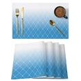 Blue Gradient Texture Cotton Linen Placemats Set of 1, Rhombus ...