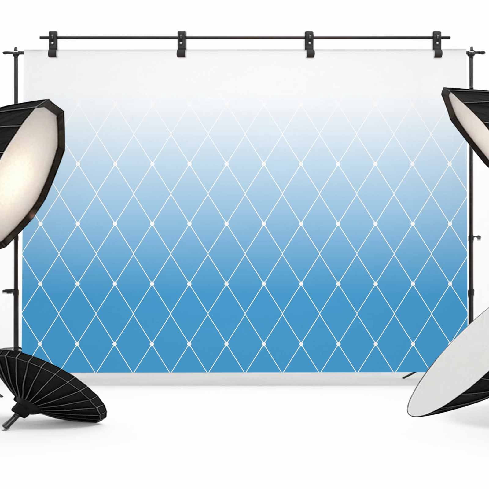 Blue Gradient Texture Photography Backdrop 10x8FT, Rhombus Geometric ...