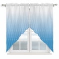 Blue Gradient Texture Swag Curtain Valance for Window 2 Panels Rhombus ...
