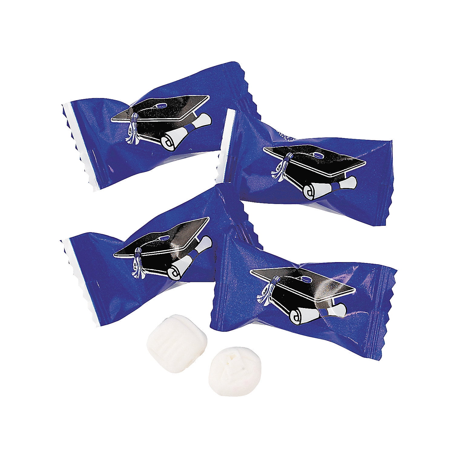 Blue Graduation Buttermints for Party Buffet, Wrapped Mints, Party ...