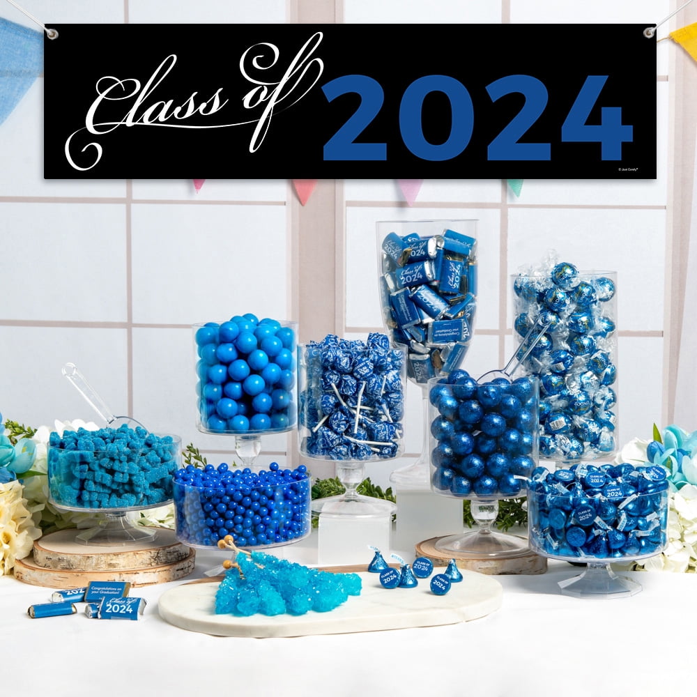 Blue Graduation Candy Buffet Class of 2024 Party Favors by Just Candy ...