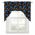 Blue Graduation Cap Tassels Kitchen Curtains Swag Valance for Windows ...