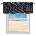 Blue Graduation Cap Tassels Kitchen Valances for Windows 42x12 Inch ...