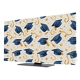 Blue Graduation Cap Tassels TV Cover for 55 Inch Screen,Stretch Fabric ...