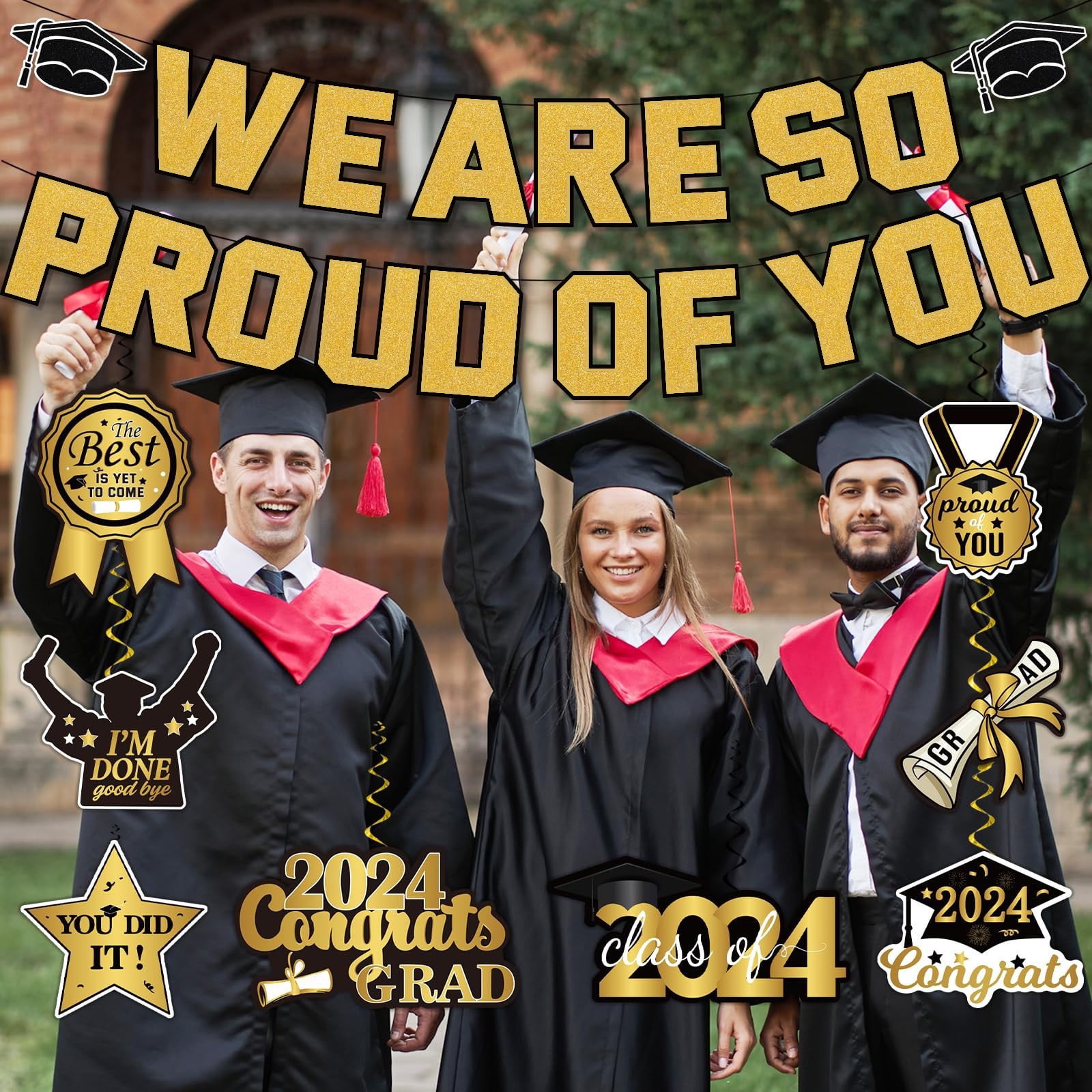 Blue Graduation Decorations 2024, We are So Proud of You Graduation ...