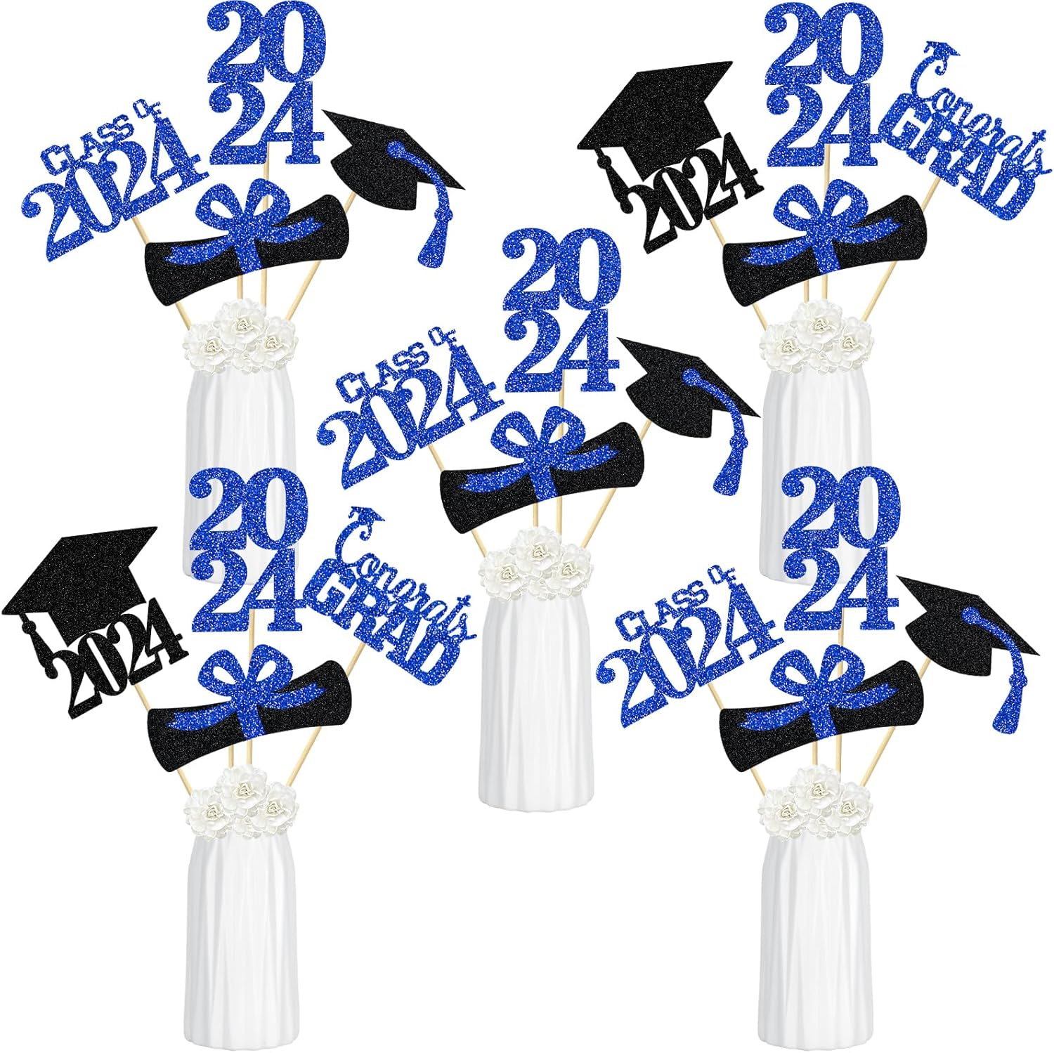 Blue Graduation Party Centerpieces for Tables 2024 Graduation Party ...