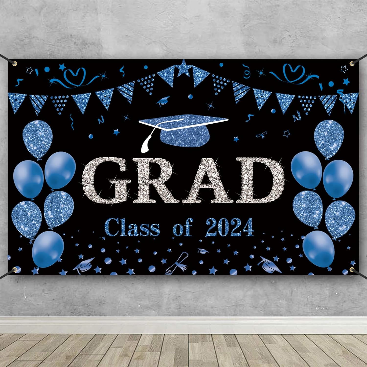 Blue Graduation Party Decorations 2024, Class of 2024 Graduation ...