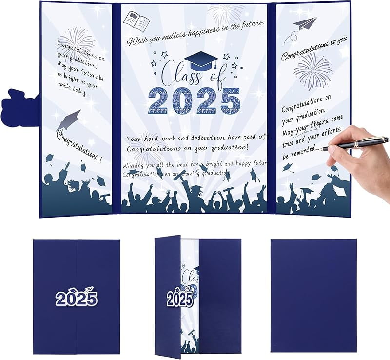 Blue Graduation Party Decorations, Class of 2025 Graduation Guest Book ...