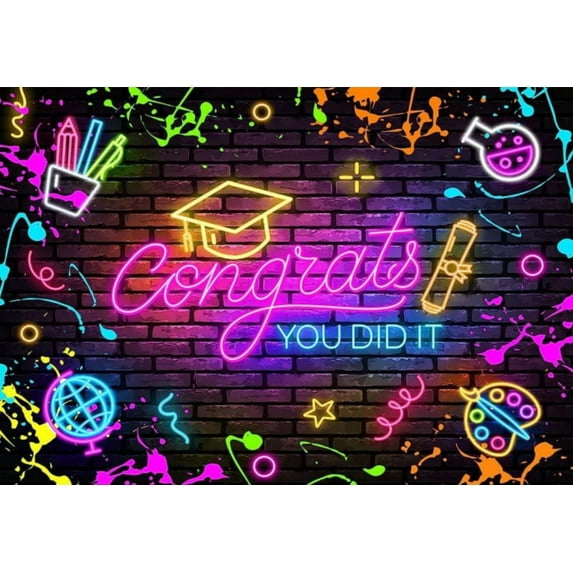 Blue Graduation Party rations Backdrop for School Photography ...