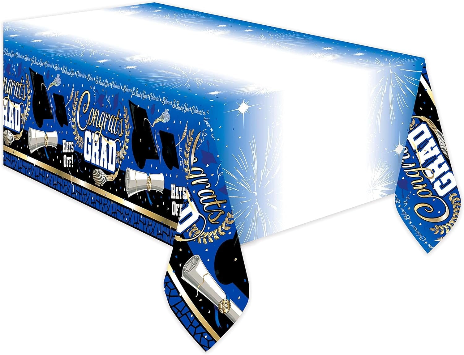 Blue Graduation Tablecloth 3 Pack - Blue Graduation Party Supplies ...
