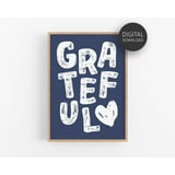 Blue Grateful Poster Retro Heart Poster Aesthetic Wall Art Preppy ...
