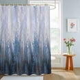 Blue Gray Gradient Shower Curtain, Modern Abstract Industrial Wall ...