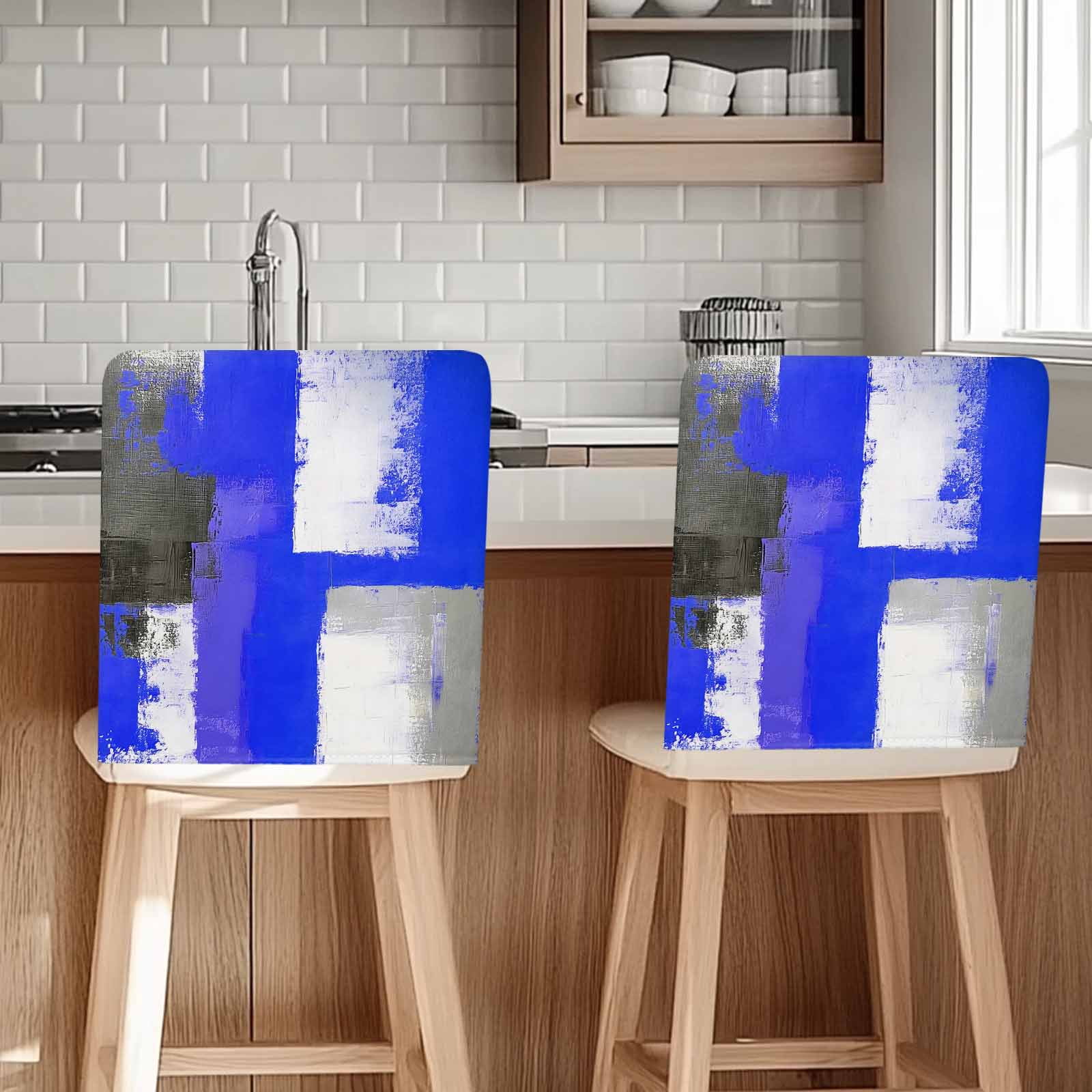 Blue Gray Graffiti Art Abstract Geometric Color Blocks Modern Chair ...