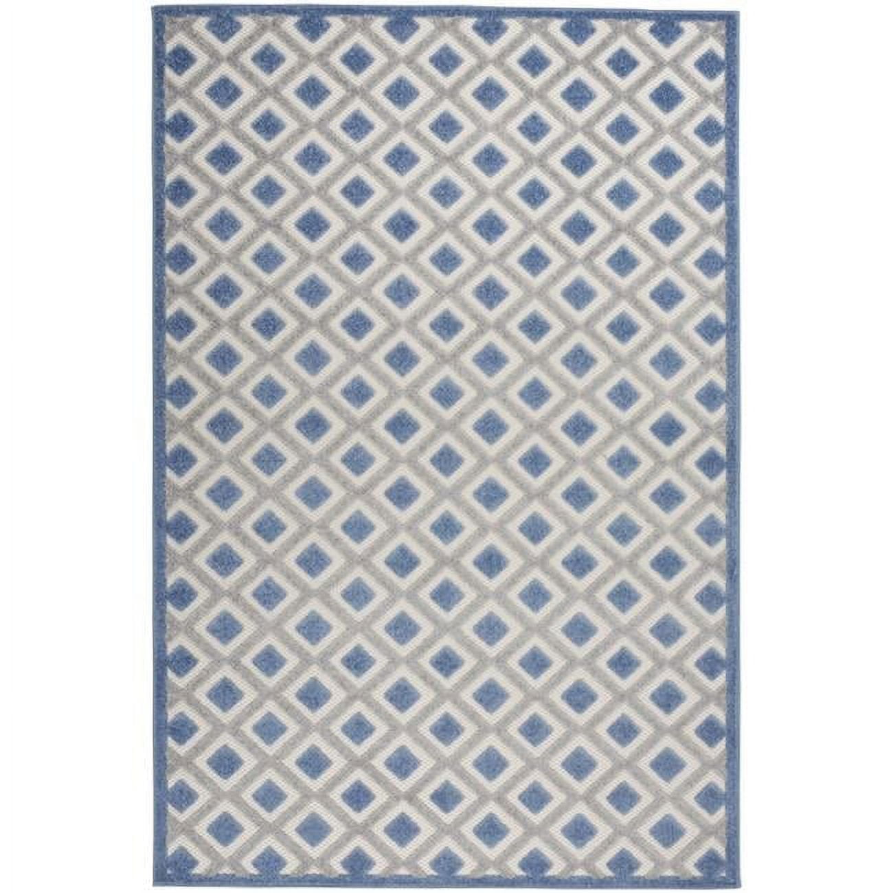 Blue & Gray Indoor Outdoor Area Rug - 5 x 8 ft. - Walmart.com