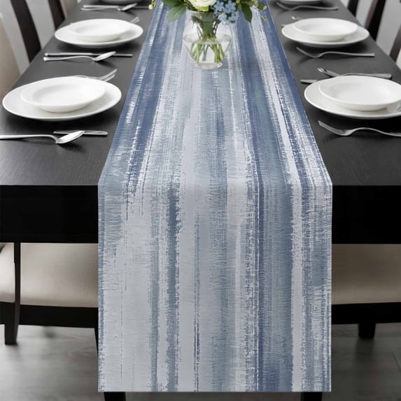 Blue Gray Ombre Table Runner 60 Inches,Dining Table Runners Dresser ...